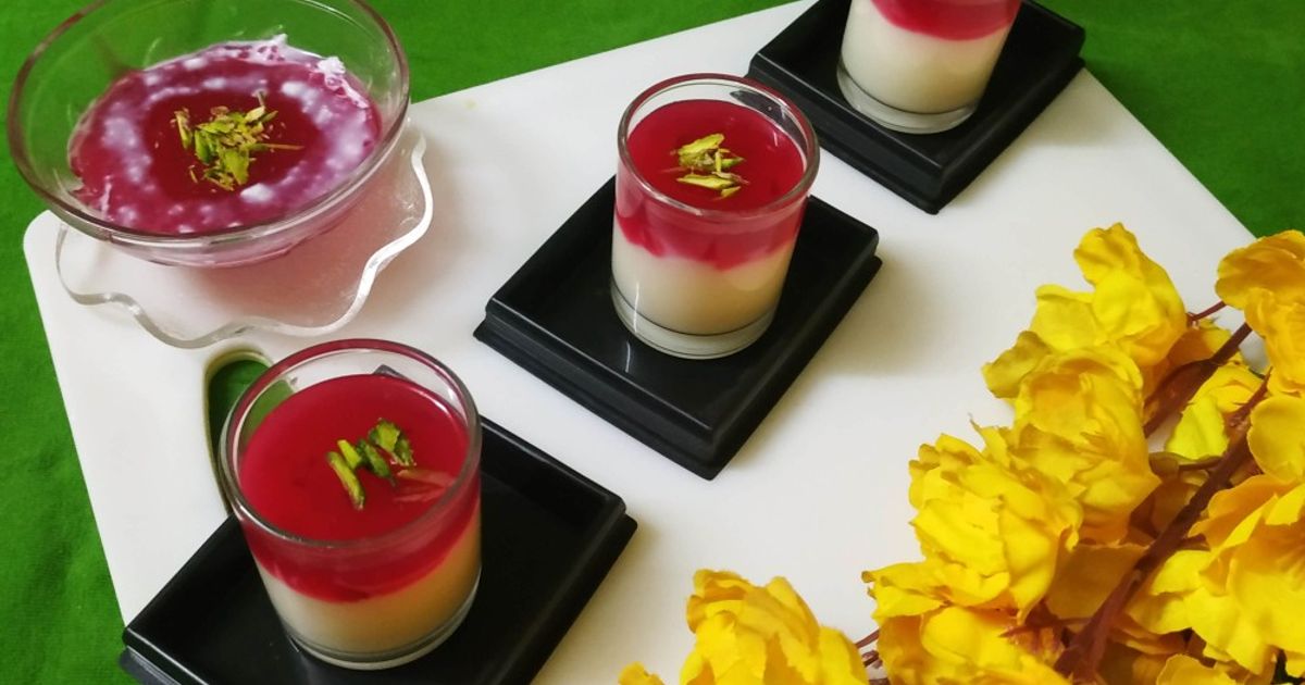 Rose Pudding Without Gelatin / Agar Agar Recipe by Suvas Shah - Cookpad