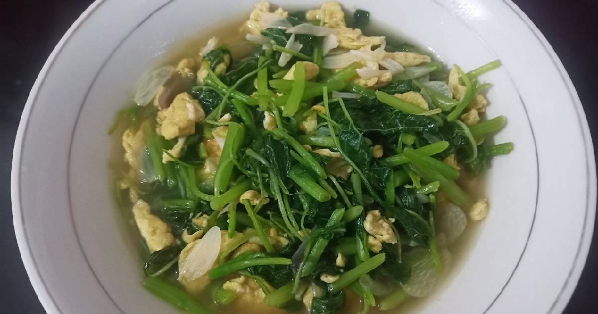 92 resep tumis bayam telur saos enak dan mudah - Cookpad