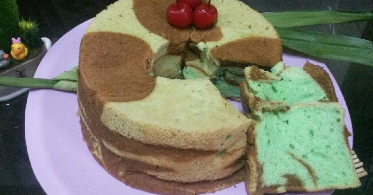 Resep Chiffon Pandan Belang Gula Merah Putih Telur oleh Mommy Denz ...