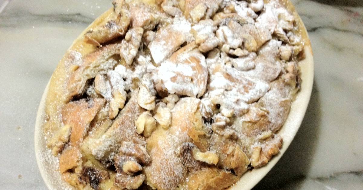 Croissant Nutella Pecan Pudding Recipe by Nirmala Prem - Cookpad