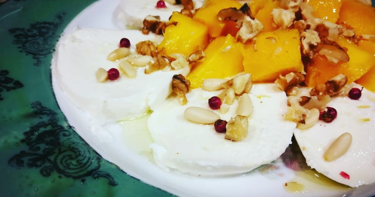 Mozzarella Con Mango Y Frutos Secos Receta de "cocinar con jorgette ...