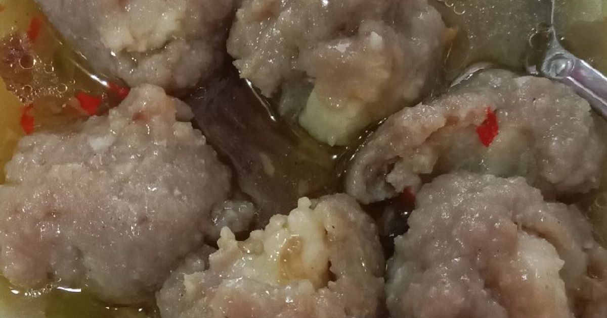 Resep baso isi gajih rumahan enak dan mudah - Cookpad
