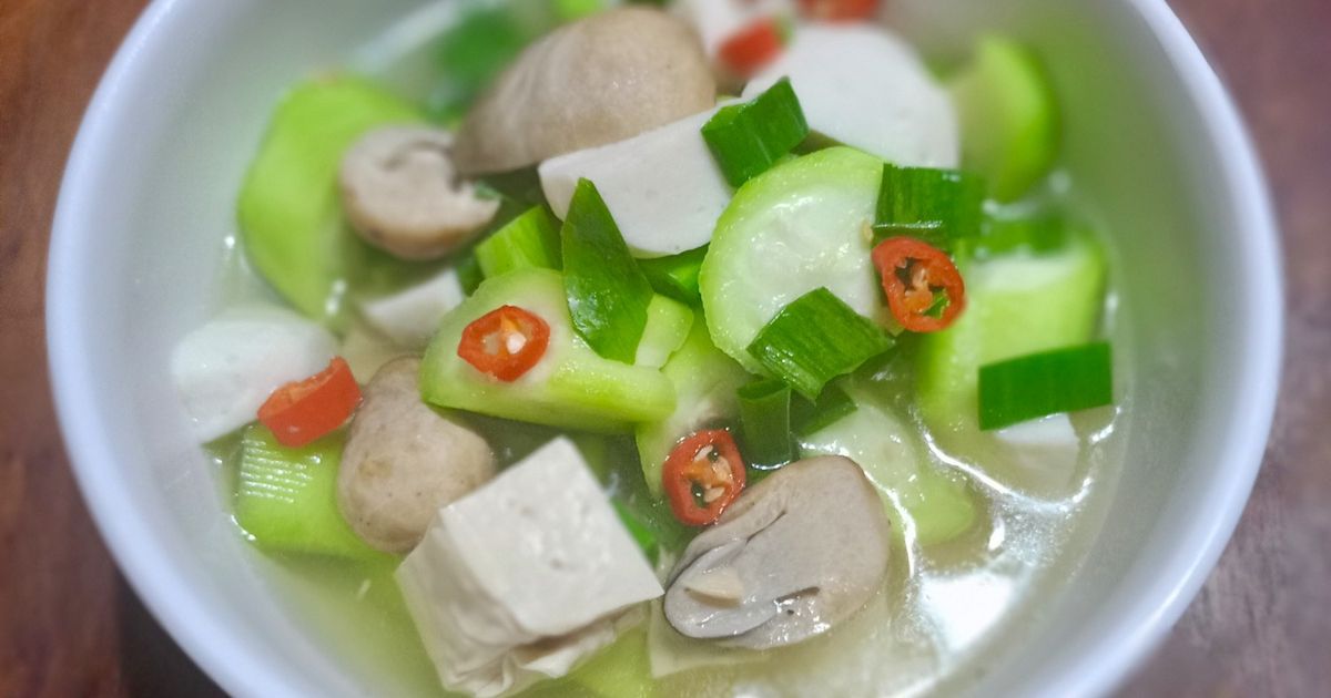 Resep Sup Oyong Dengan Baso Ikan, Tahu Dan Jamur Merang oleh tommy ...