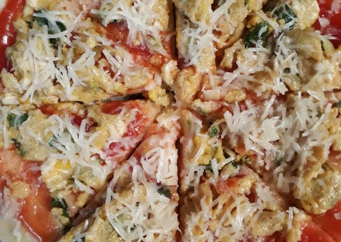 Resep Pizza teflon telur orak arik/coklat keju oleh Stephani Arlita ...