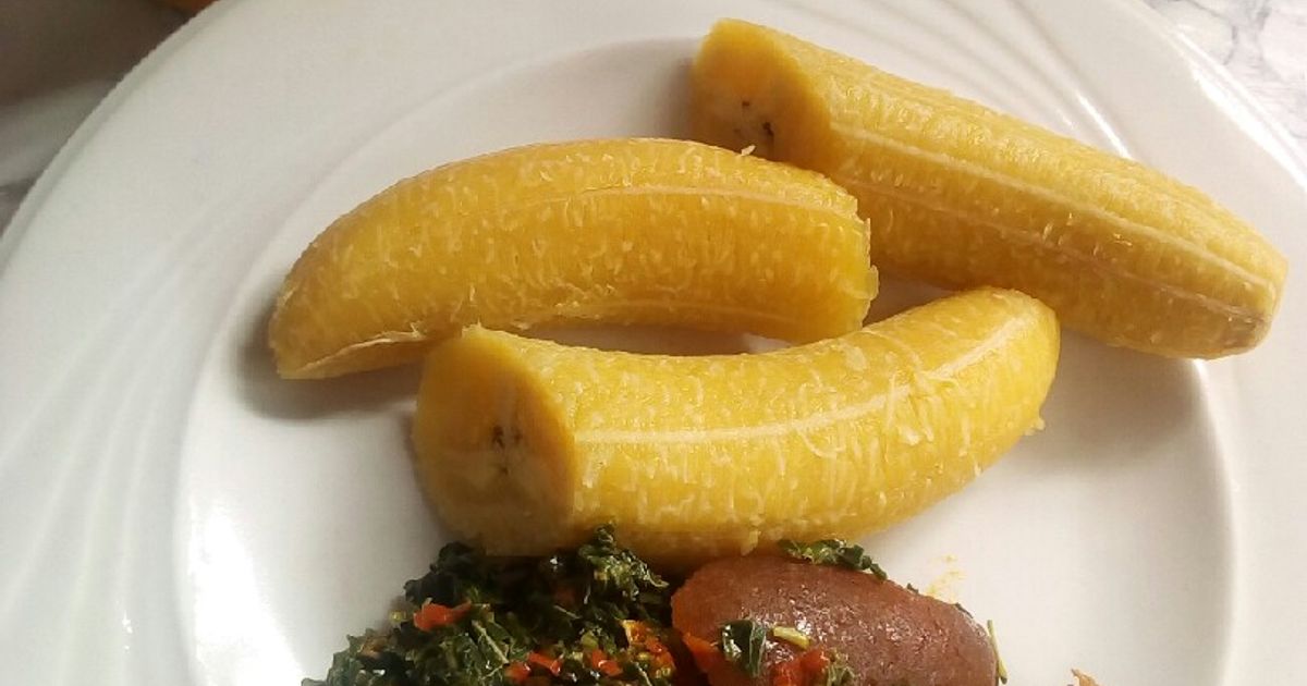 Boiled Plantain And Vegetable Sauce Recipe by Phardeeler - Cookpad