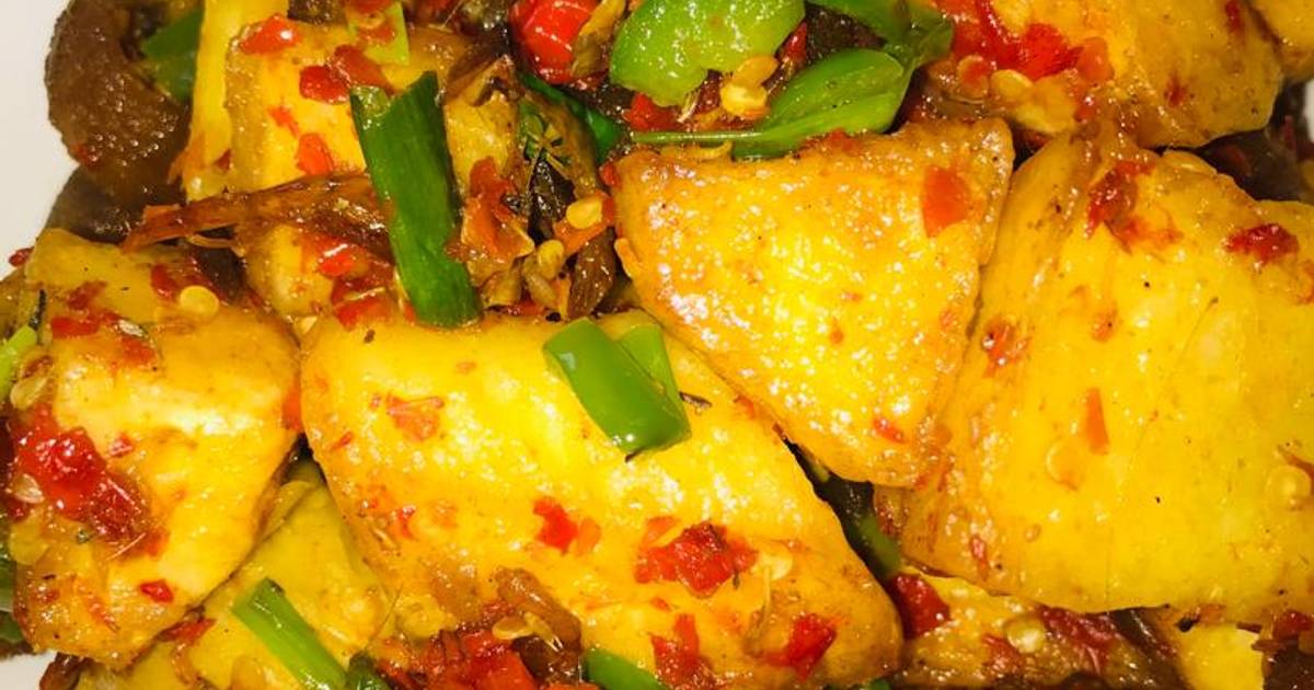 Title:yam &ponmo pepper mix Recipe by chef vickytee - Cookpad