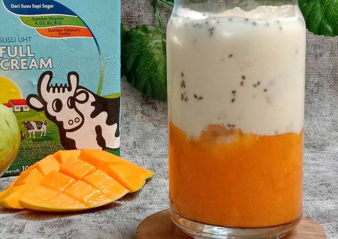 Resep Mango Cheese Milk oleh Adelia Firdaus - Cookpad