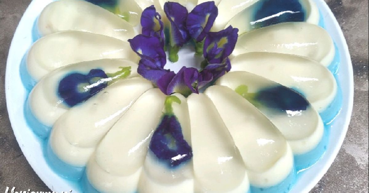 Resep 475. Edible Flower Puding Susu Bunga Telang oleh Heni Suryani ...