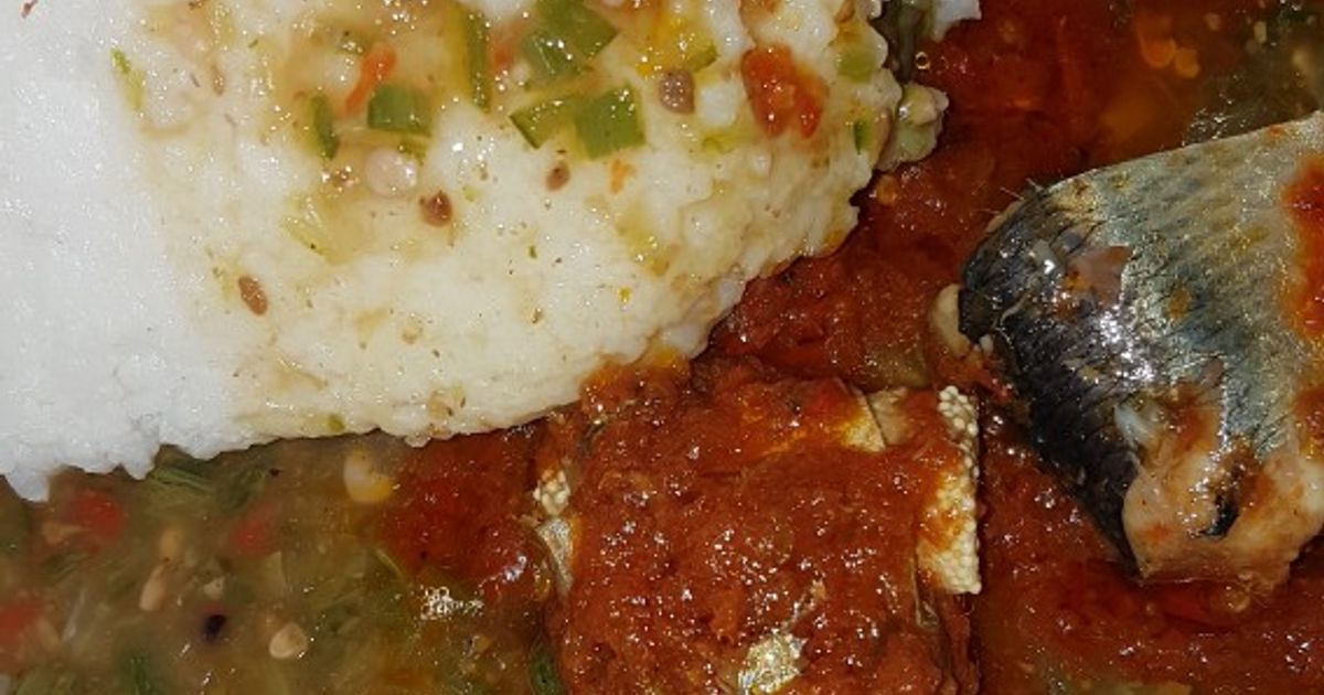 Tuwon Rice With Stew And Okro Soup 😋 Recipe by Mrs Abubakar Paki - Cookpad