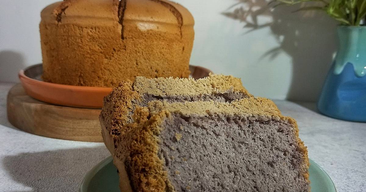 Resep Chiffon Taro Tepung Ketan oleh Erlina - Cookpad