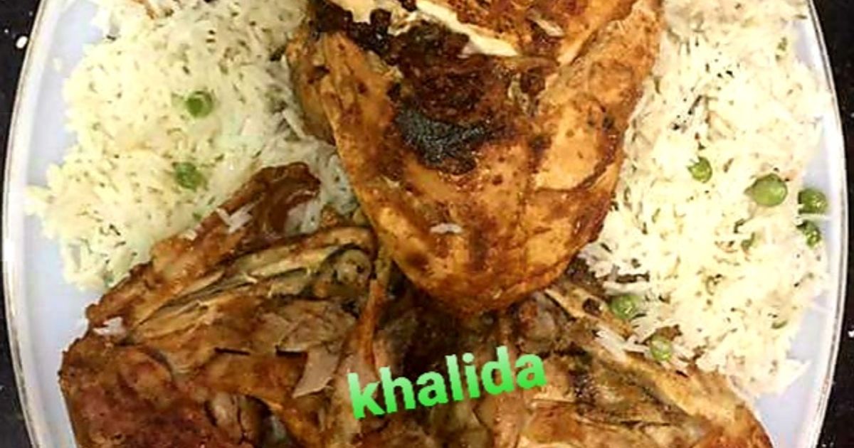 Three Colour Charga Matar Pulao Recipe by Khalida Arain - Cookpad