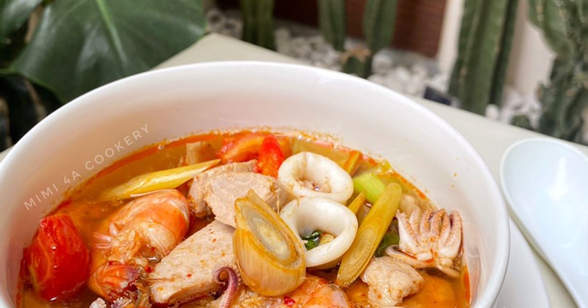 Resep Soup Seafood Asam Pedas oleh Mimi 4A Cookery - Cookpad