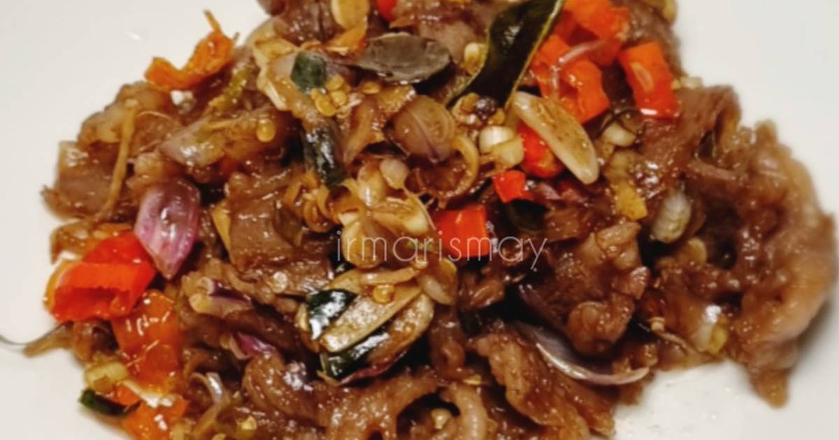 Resep 491. Sliced Beef with Sambal Matah oleh Irma Rismayanti - Cookpad