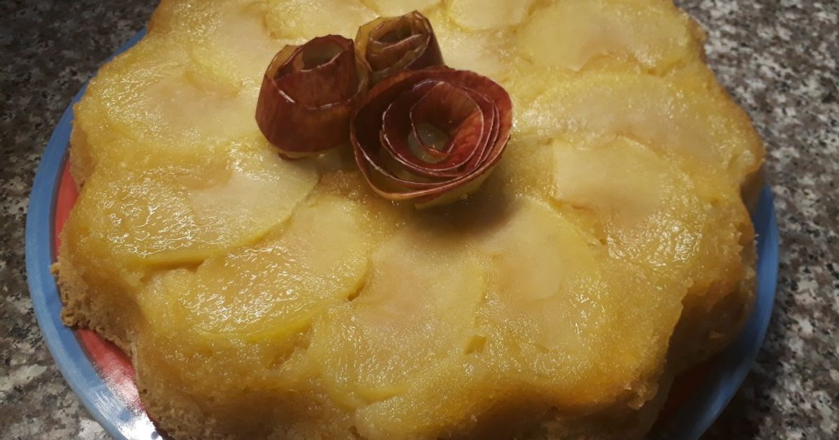Torta Invertida De Manzana Receta de Carolina Olivera G.- Cookpad