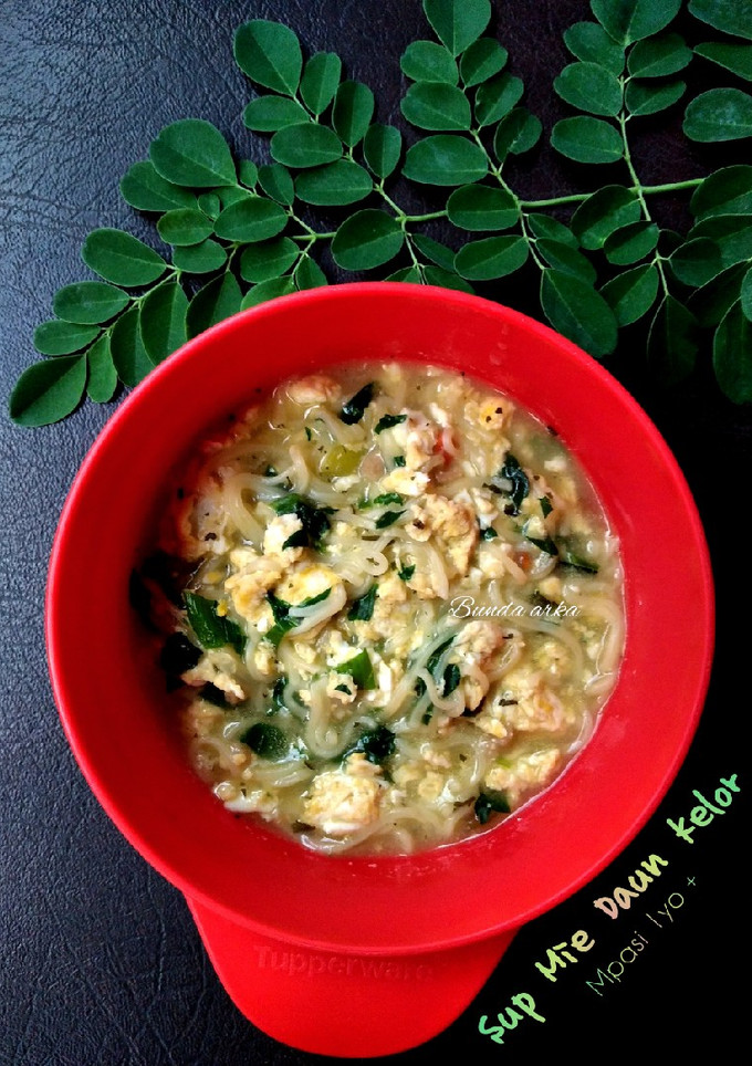 Resep Mpasi 13 Bulan (1 Yo+) "Sup Mie Promina & Daun Kelor" oleh Bunda ...