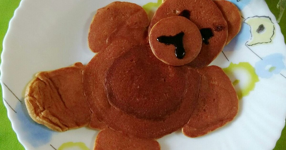 Pancake In Teddy Shape Recipe by Neelima Rani - Cookpad