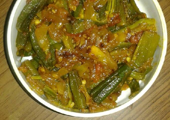 Spicy lady finger Recipe by Alisha Kathuria - Cookpad
