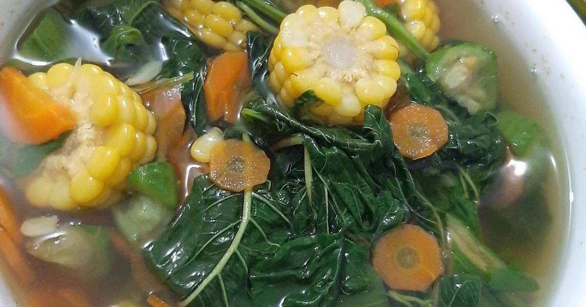 Resep Sayur bening bayem jagung oleh Dewi Nila Ibune Hendes - Cookpad