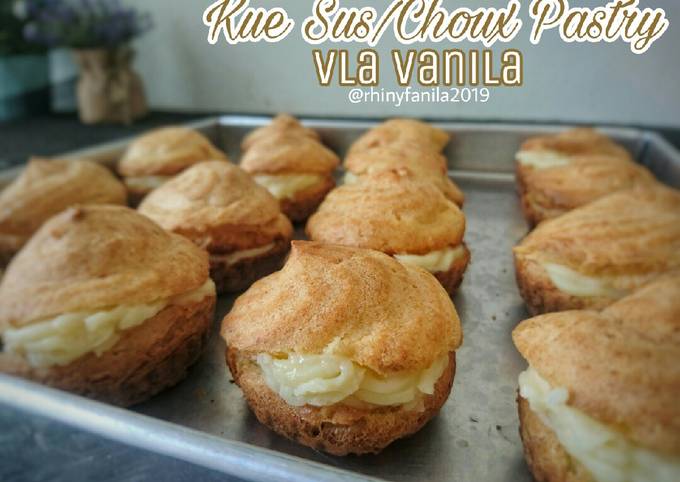 Resep Kue Sus / Choux Pastry Vla Vanilla oleh Rhiny Fanila - Cookpad