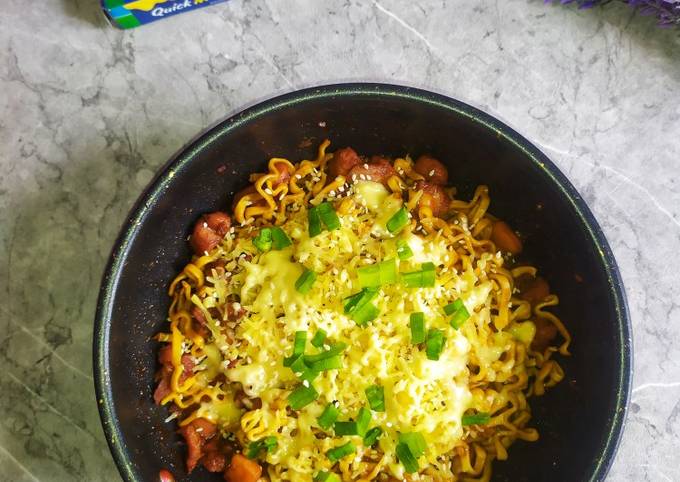 Resep Korean Cheese Buldak Noodle oleh Rara Baabud - Cookpad