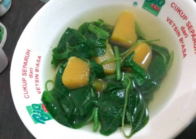 Resep Sayur kunci bayam labu kuning oleh Dapur Ninie_sintya - Cookpad