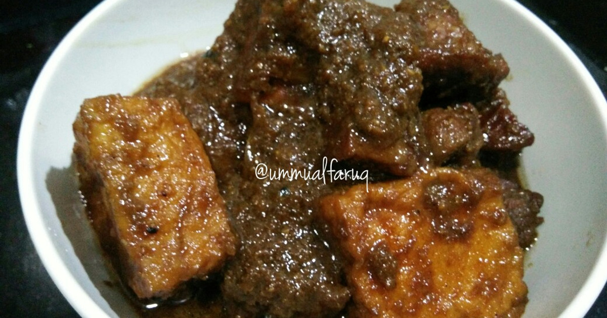 Resep Semur Daging Dan Tahu Goreng (Kuah Kental) oleh Ummu Alfaruq - Cookpad