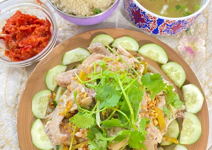 Resep Hainan chicken Rice set🐓 oleh Pricillia - Cookpad