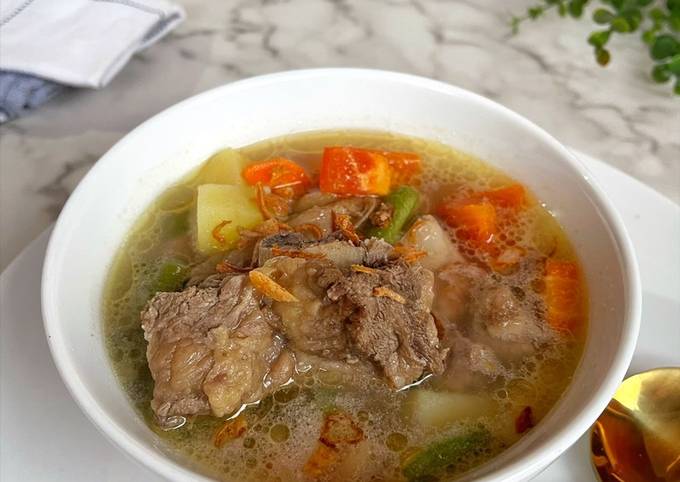 Resep Sup Iga dan Daging Sapi oleh Kiki Fhatria - Cookpad