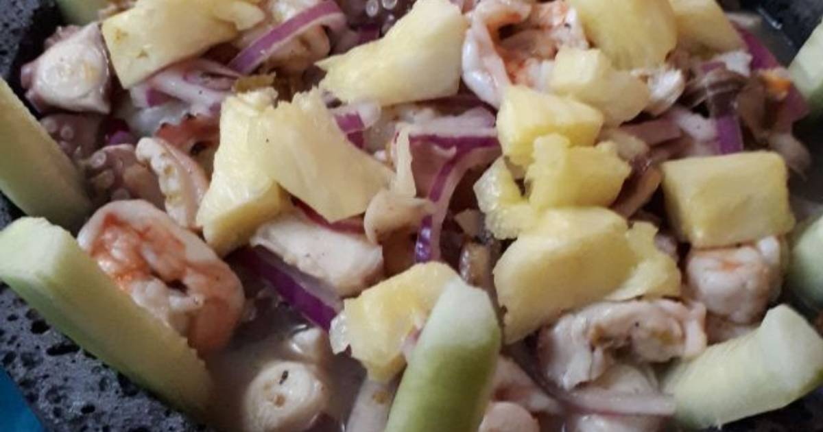 Pulpo con piña - 10 recetas caseras- Cookpad