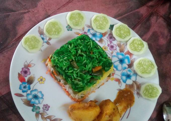 Rainbow fried rice Recipe by Indrani Chatterjee - Cookpad