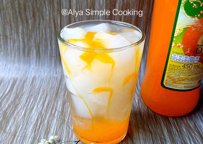 Resep Es Nata De coco Sirup Jeruk oleh Alya Nurfitri🍳 - Cookpad