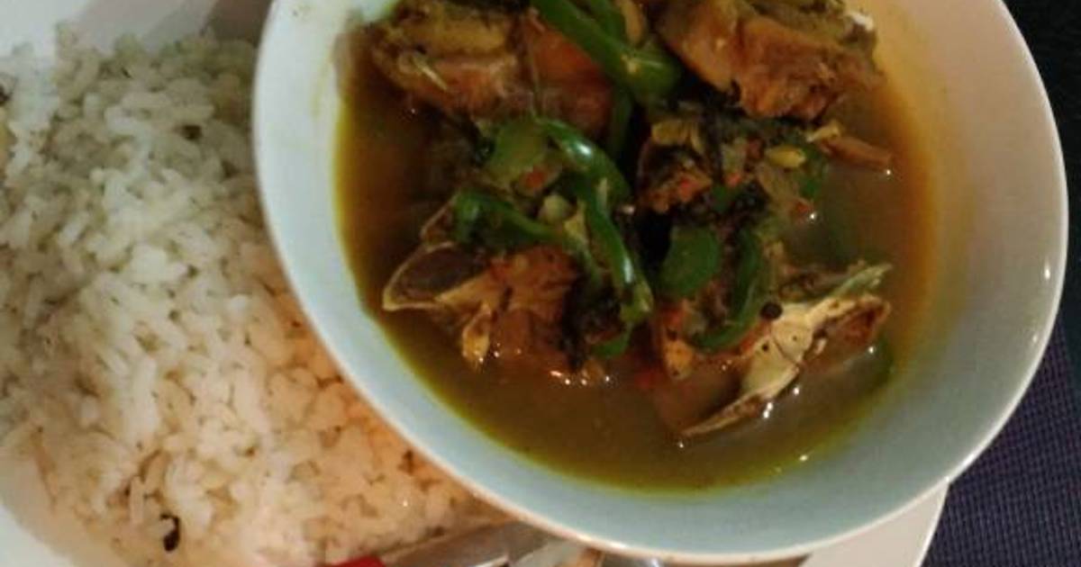 Ofada rice with chicken pepper soup Recipe by Nonny - Cookpad