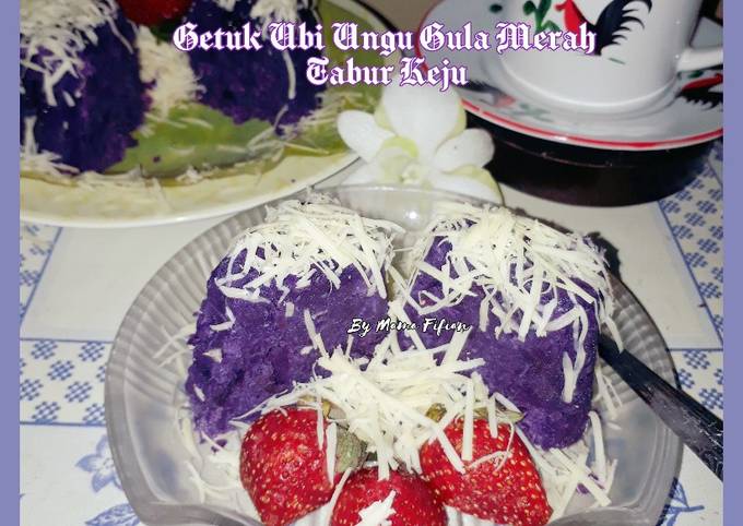 Resep Getuk Ubi Ungu Gula Merah Tabur Keju oleh Lanjarsih/Mama Fifian ...