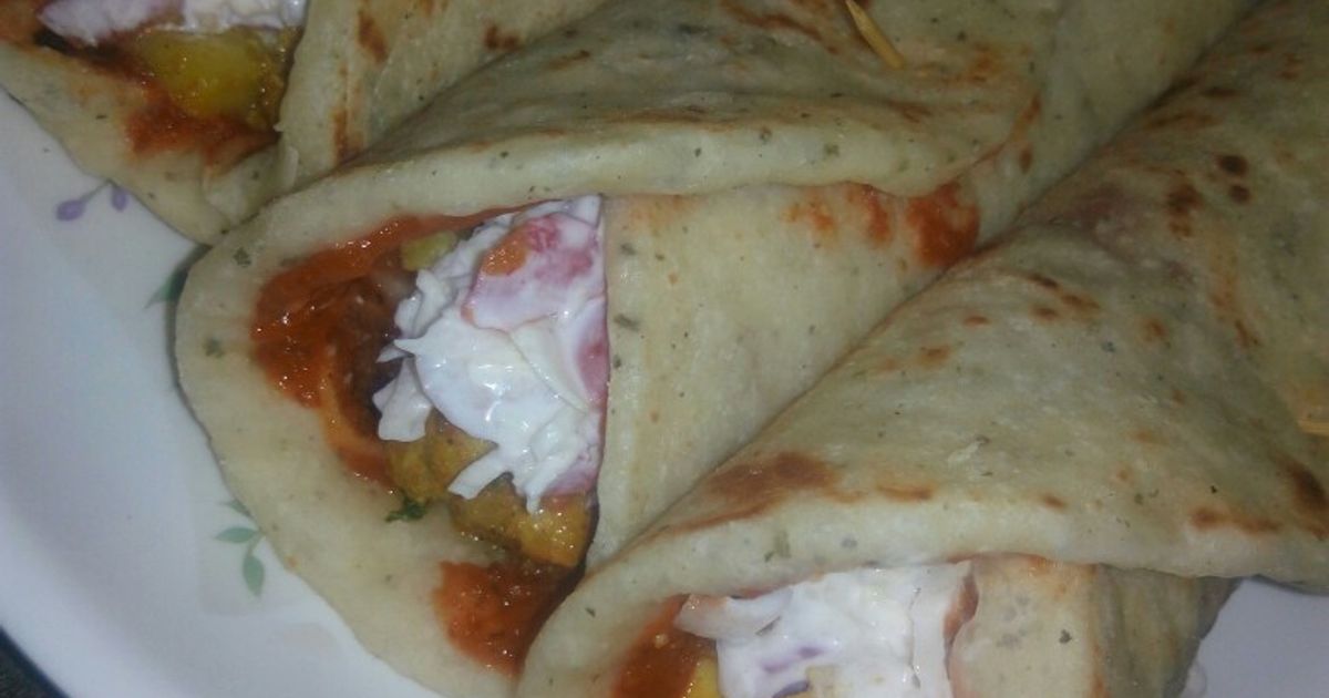 Shawarma Roll With Homemade Shawarma Bread Recipe by Kiran Shahzadi ...