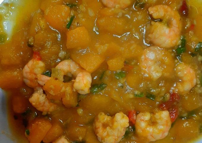 Resep Tumis Bawang Putih, Labu Kuning dan Udang oleh Destri Parubang ...