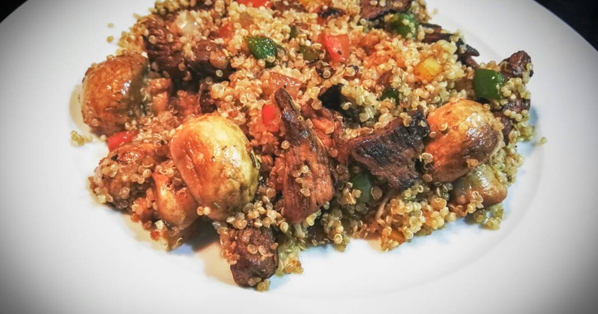 Quinoa con pollo y verduras maceradas en salsa de soja Receta de ...