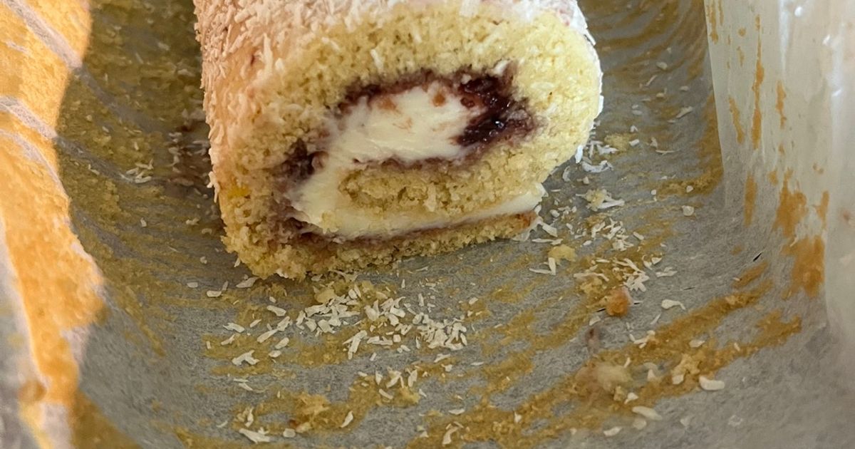 Coconut Roulade Recipe by Simi and Milo - Cookpad
