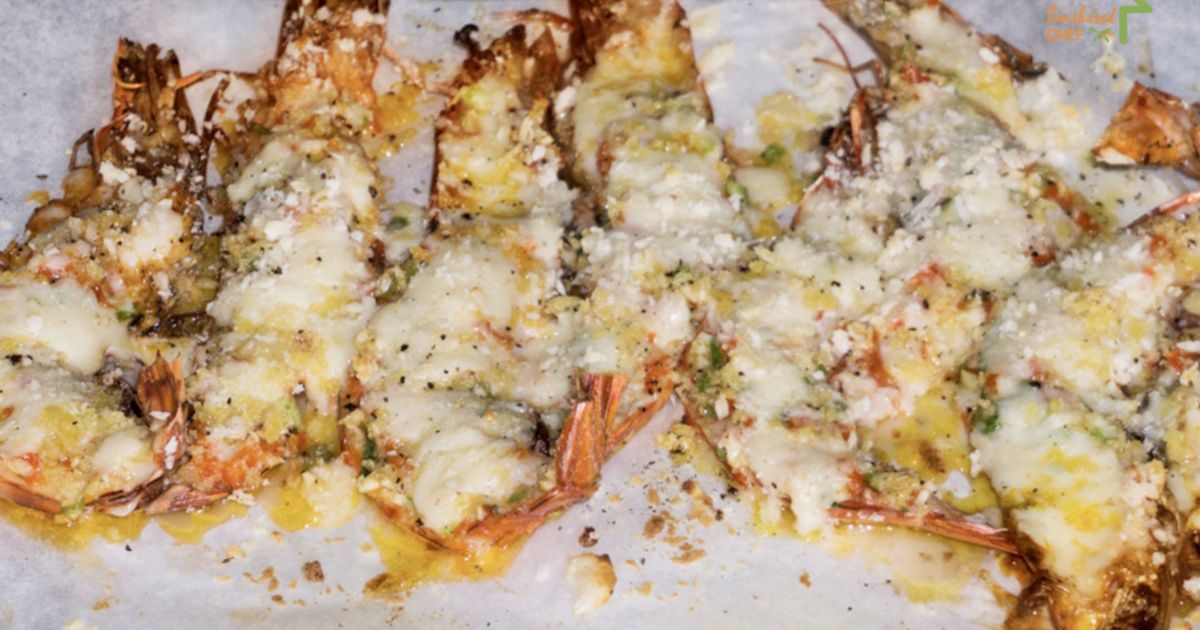 Baked Cheesy Garlic Prawns Recipe By Homebasedchef