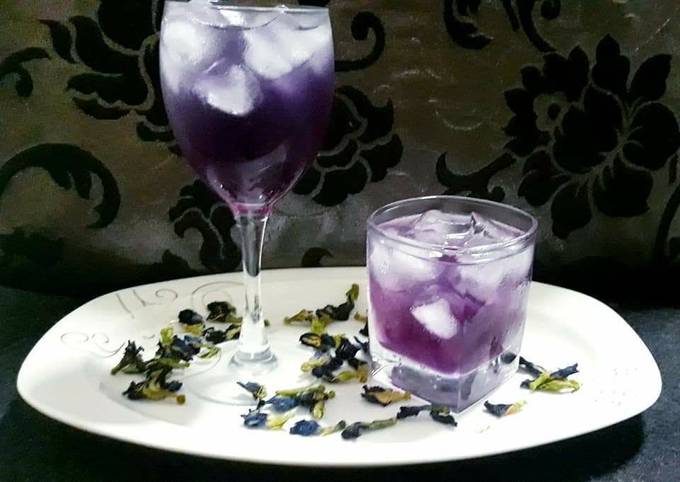 สูตร น้ำดอกอัญชันน้ำผึ้งมะนาว Nam Dok Anchan (Thai Style Butterfly Pea ...