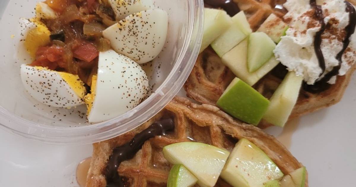 Waffles integrales Receta de yujey- Cookpad