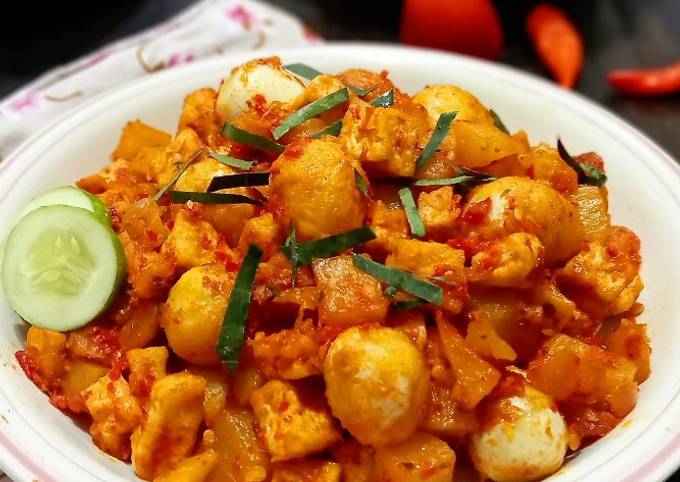 Resep Balado Telur Puyuh Kentang Tahu oleh CikGu Er - Cookpad