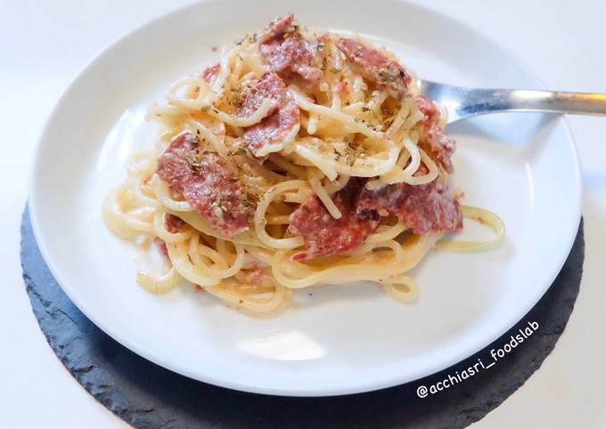 Resep Smoke Beef Spaghetti oleh acchiasri_foodslab - Cookpad