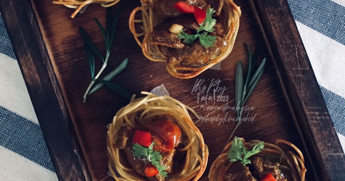 Resipi Mee Sarang Kari Daging #Phopbylinimohd #Batch20 oleh Fafa - Cookpad
