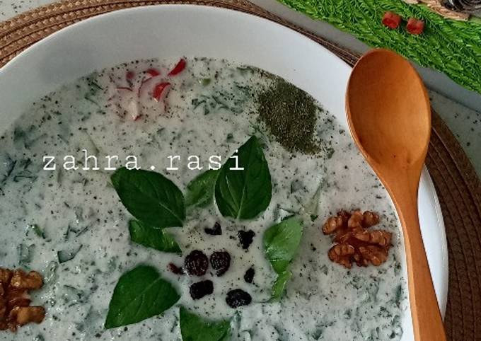 طرز تهیه آبدوغ خیار 🥒🍃🥛 ساده و خوشمزه توسط Zahra Rasi کوکپد
