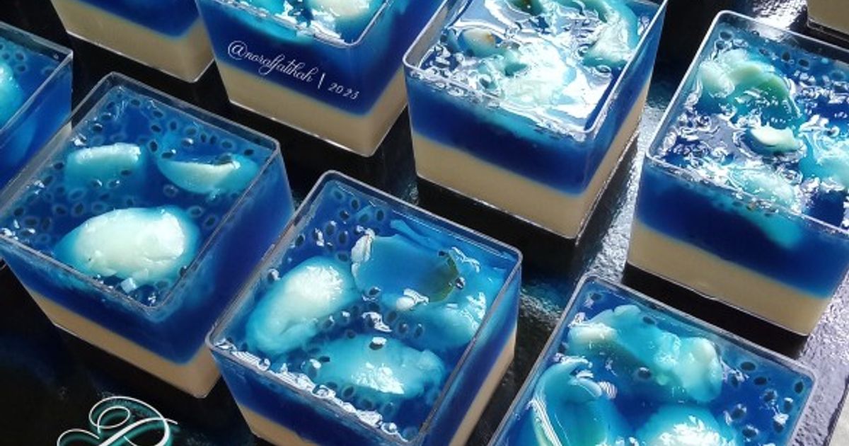 Resipi Puding Blue Ocean 🌊 oleh Nor Al Fatihah - Cookpad
