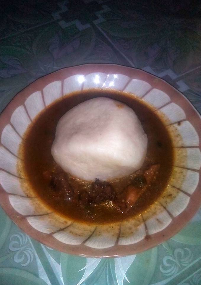 Tuwon shinkafa da miyar kuka girki daga Rukayya Jarma - Cookpad