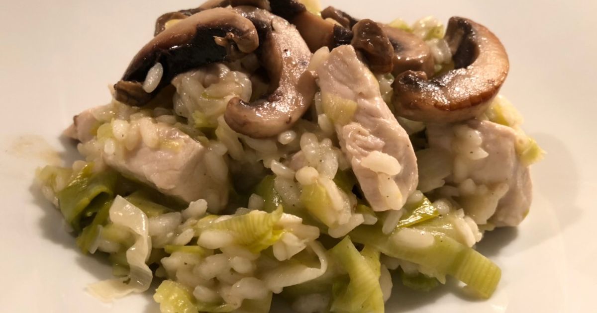 Chicken, Mushroom & Leek Risotto Recipe by Chris Jacobs - Cookpad
