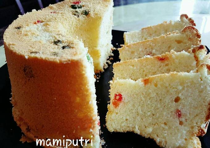 Resep Siffon cake with sukade maknyuss ringan lembut oleh Mimi_city98 ...
