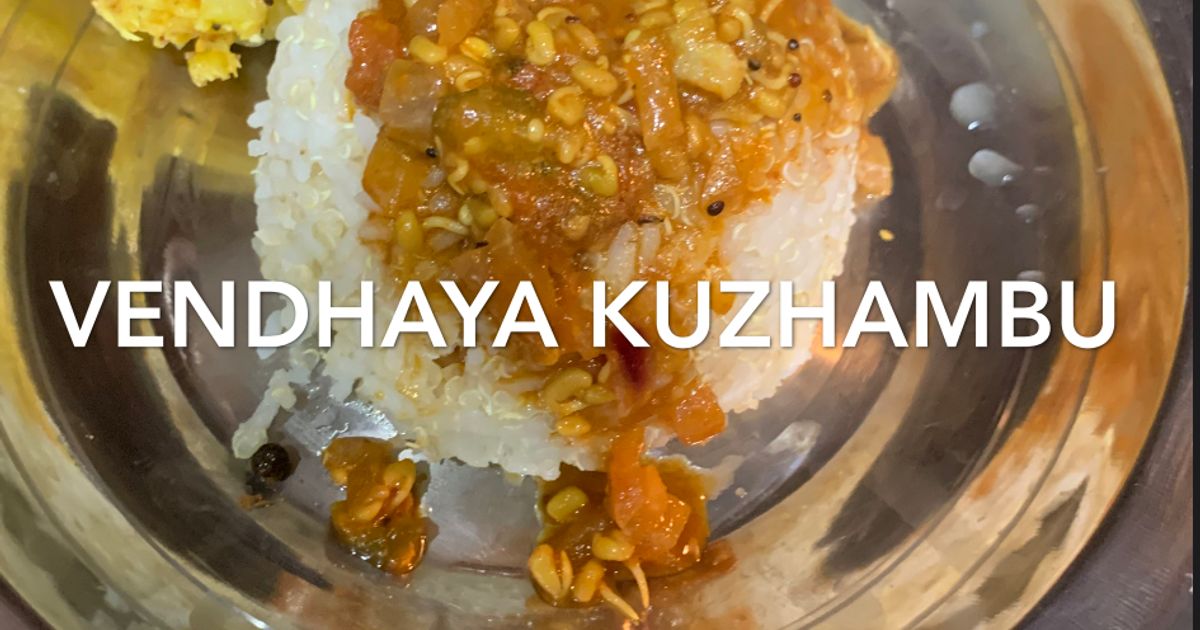 Vendhaya Kuzhambu Recipe By Abiya's Kitchen