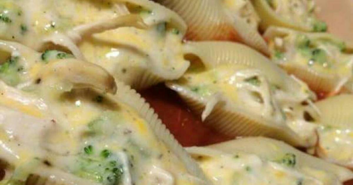 Broccoli Alfredo Stuffed Jumbo Shells Recipe by Johnny Patel - Cookpad